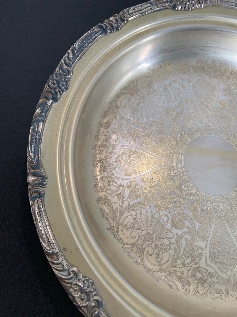 Vintage Raimond Silverplate 3 Footed 12 Diameter Serving Dish With ...