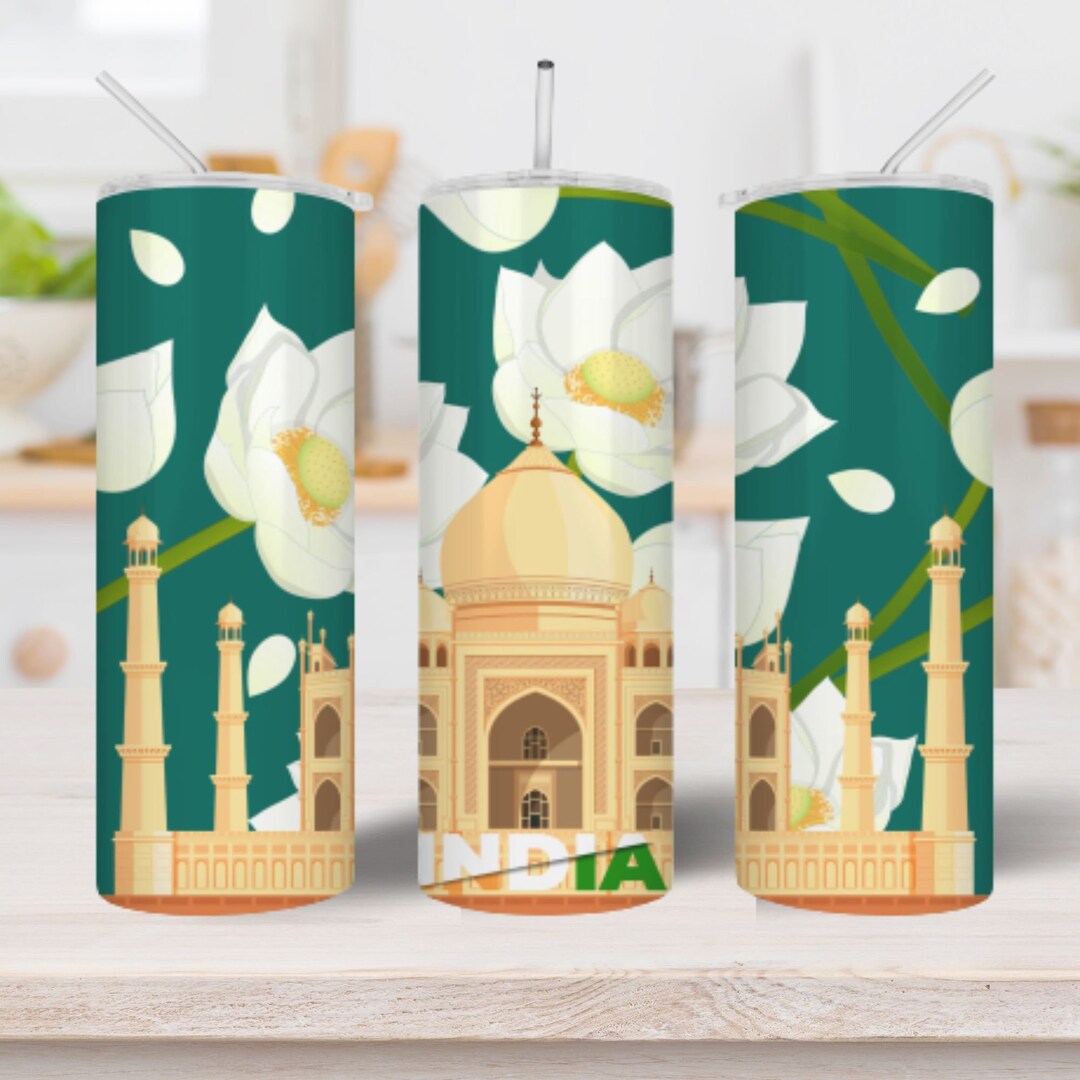 India Sublimation Design Templates, Inspirational Taj Mahal Tumbler ...