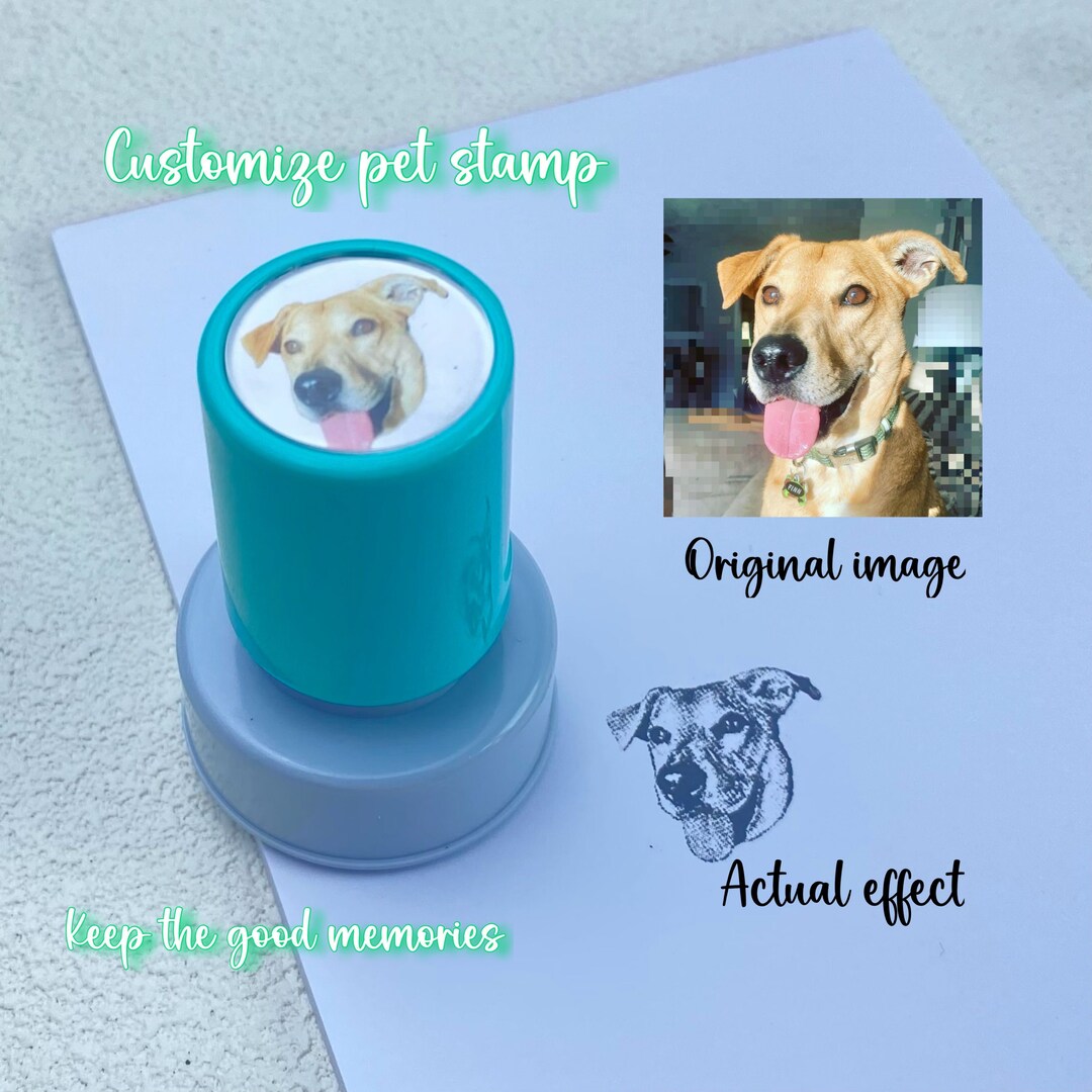 Custom Pet Head Portrait Stamp/custom Cat & Dog Stamp From Photo ...