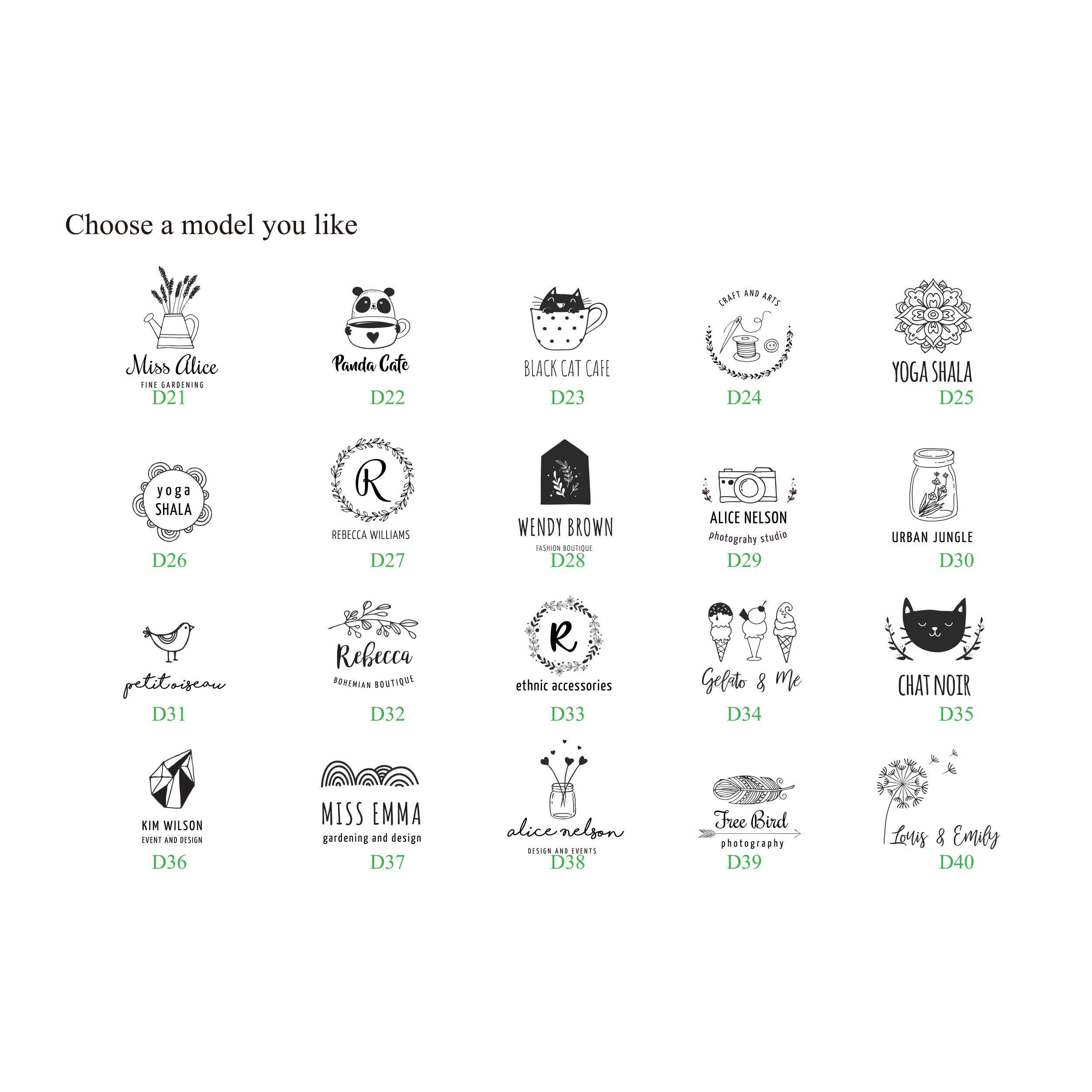 Custom Lovely or Cute Logo Stamp/personalized Cute Rubber Stamp/small ...