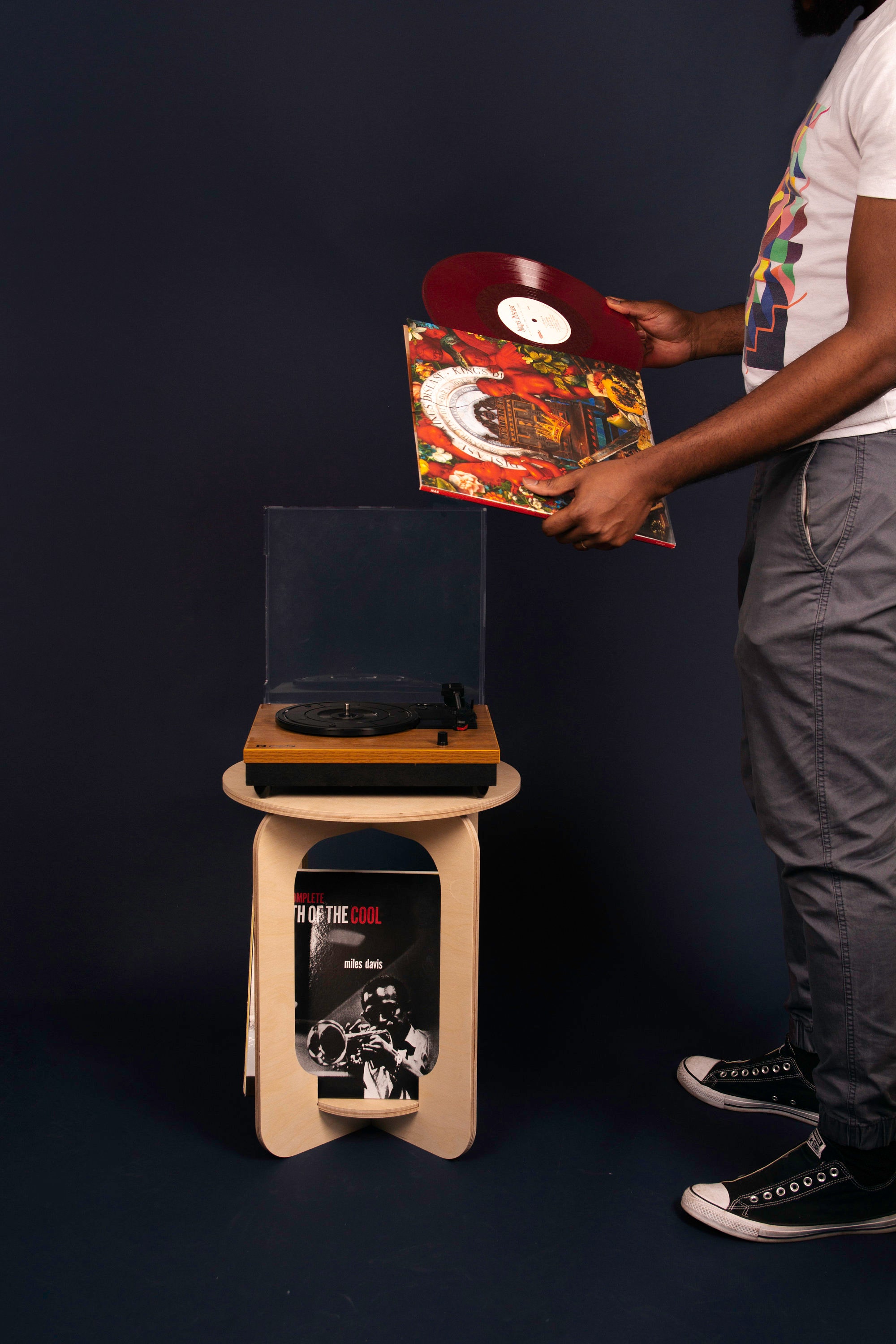 Nọrọ Stool: Display Your Favorite Records and Books, Assemble Without ...