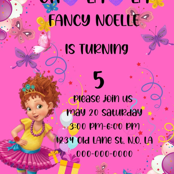 Fancy Nancy Invites - Etsy