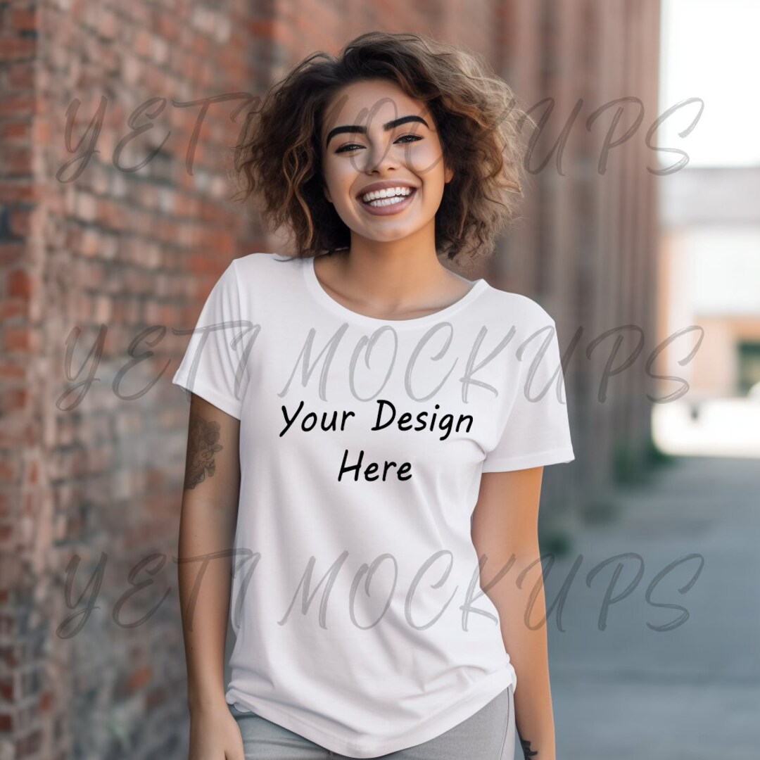Mockup, Female T-shirt Mock Up, Female Model Tee Mockup, T-shirt Mockup ...