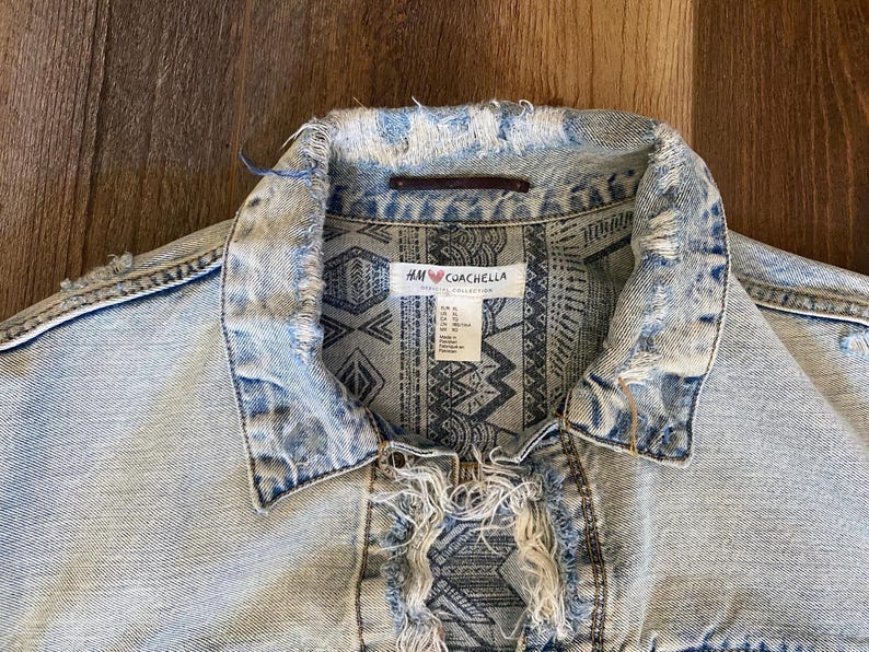 Upcycled Denim Jacket Quilt Square - Etsy