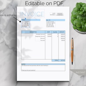 Invoice Template Pdf/google Docs/word. Business Invoice. Invoice Word ...
