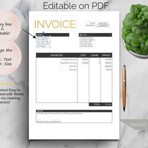 Invoice Template Pdf/google Docs/word. Business Invoice. Invoice Word ...