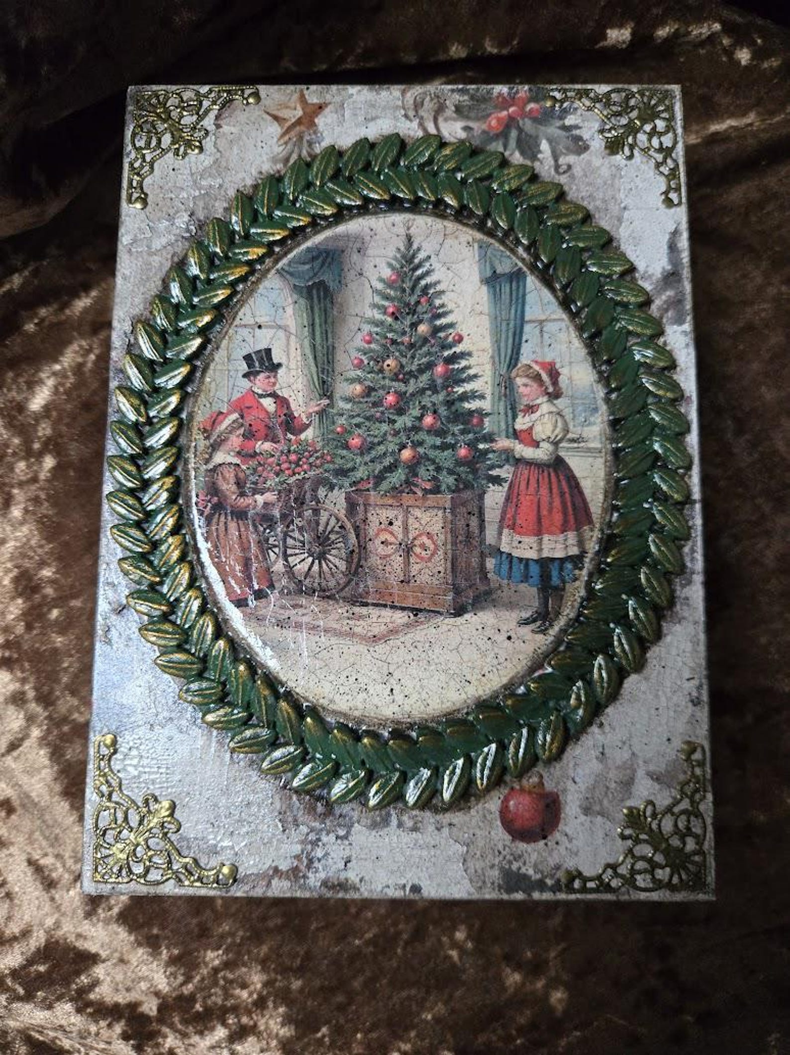 Handmade Victorian Christmas Box – Decorative Wooden Chest – Vintage ...