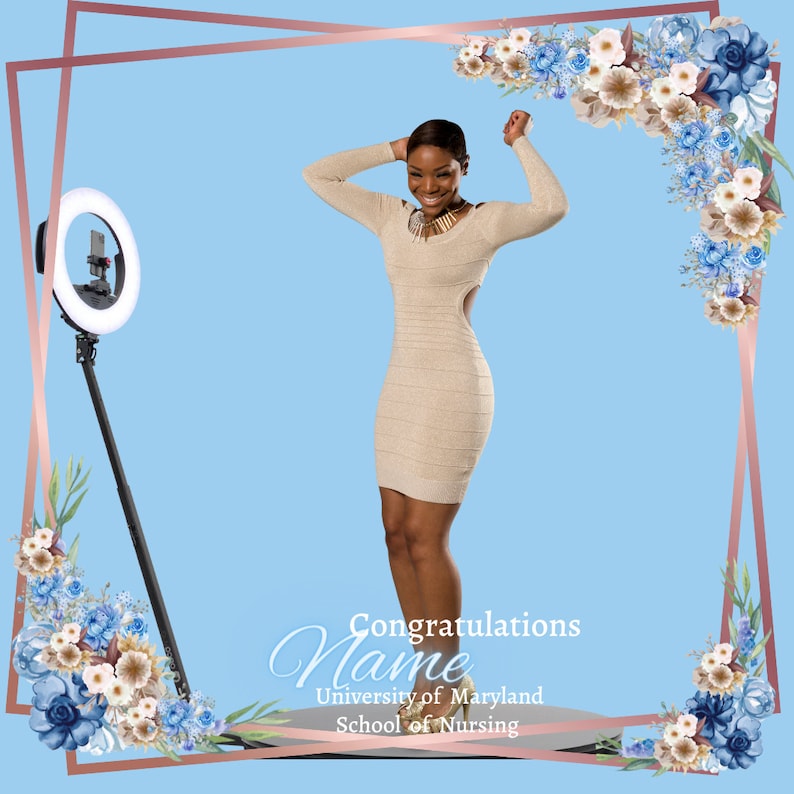 Floral 360 Photo Booth Overlay Template, Birthday, Wedding (PNG, Canva ...