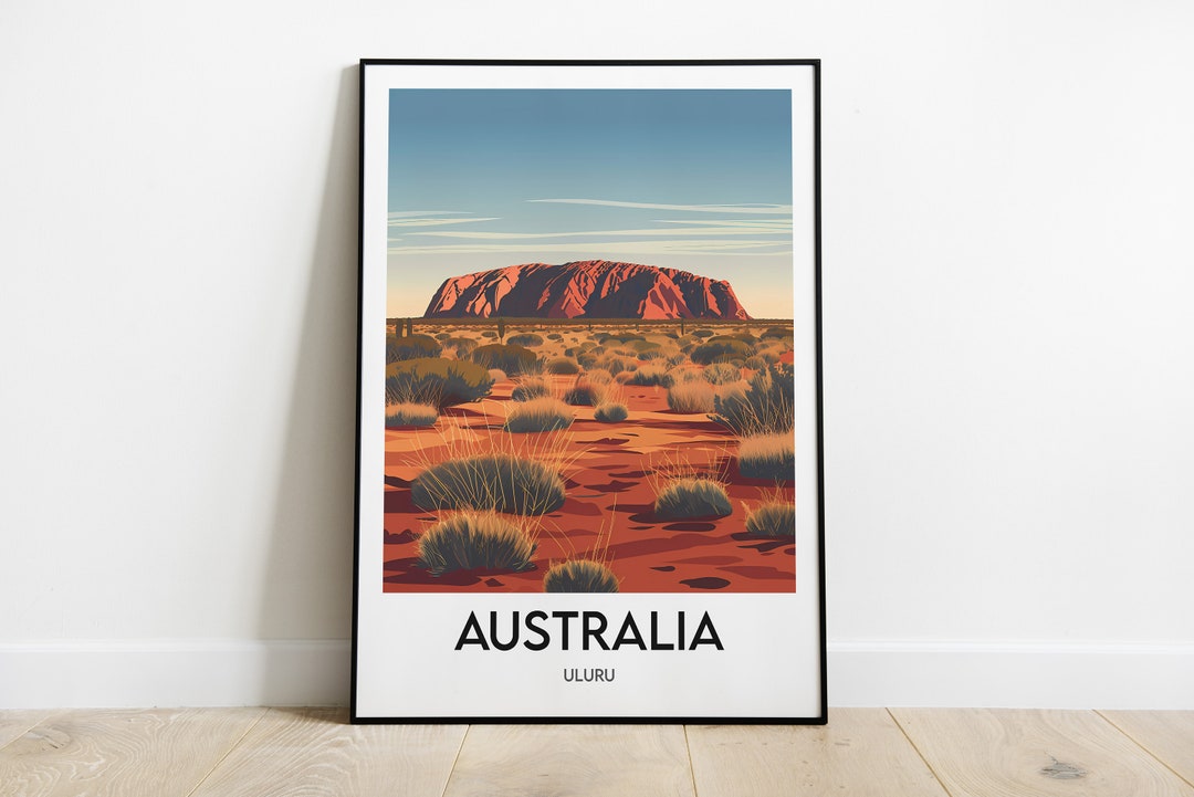 Australia Poster, Uluru Print, Australia Frame, Uluru Postcard ...