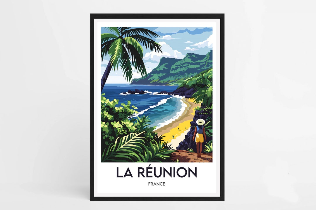 Poster With Frame Reunion Island - Framed Poster Reunion Island - Etsy
