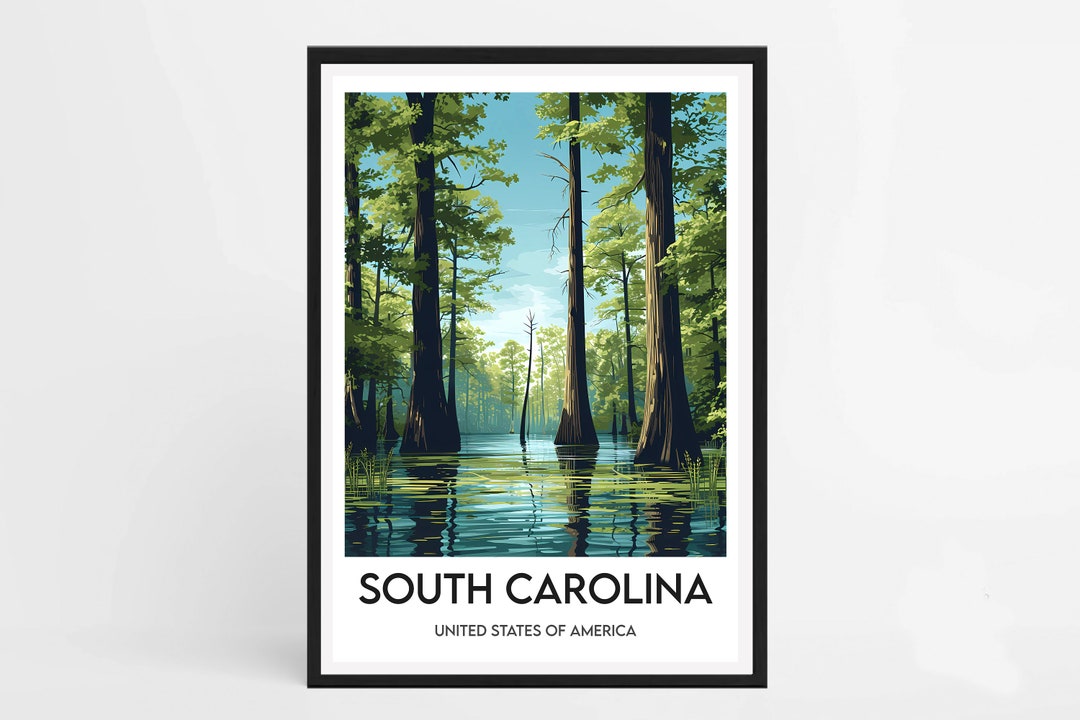 South Carolina Poster - South Carolina Travel Poster - Tourism Poster ...