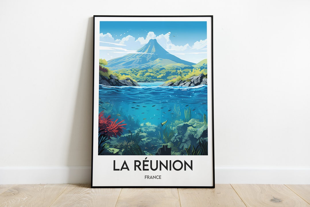 Poster La Réunion, Reiseposter - Etsy.de