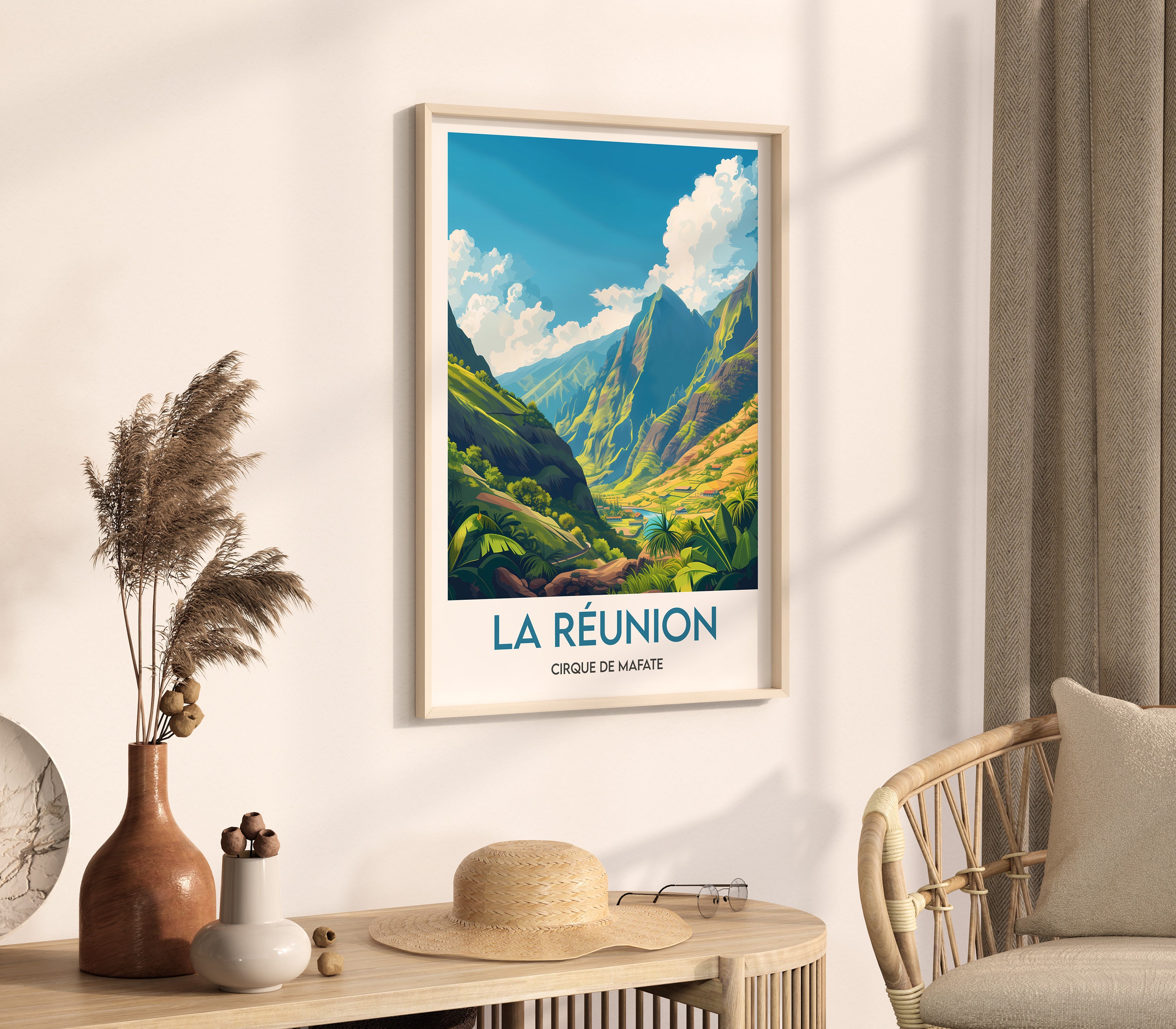 Reunion Poster Circus of Mafate Travel Poster Reunion Holidays - Etsy