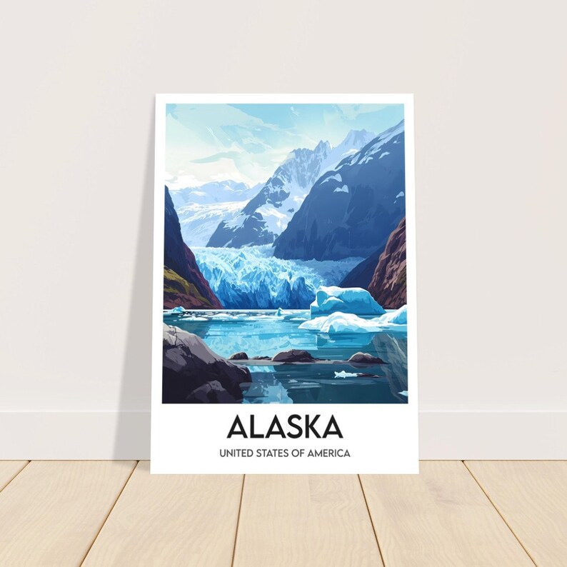 Alaska Poster Alaska Travel Poster Alaska Tourism Poster Interior ...