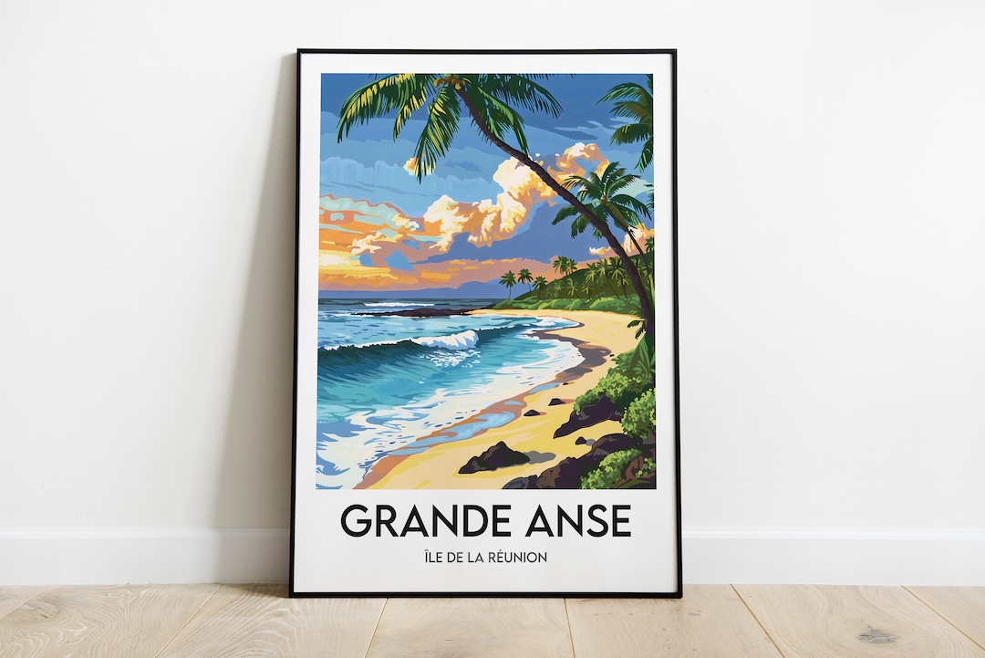 Grande Anse, Reunion Island, Reunion Island Art Print, Poster, Wall Art ...