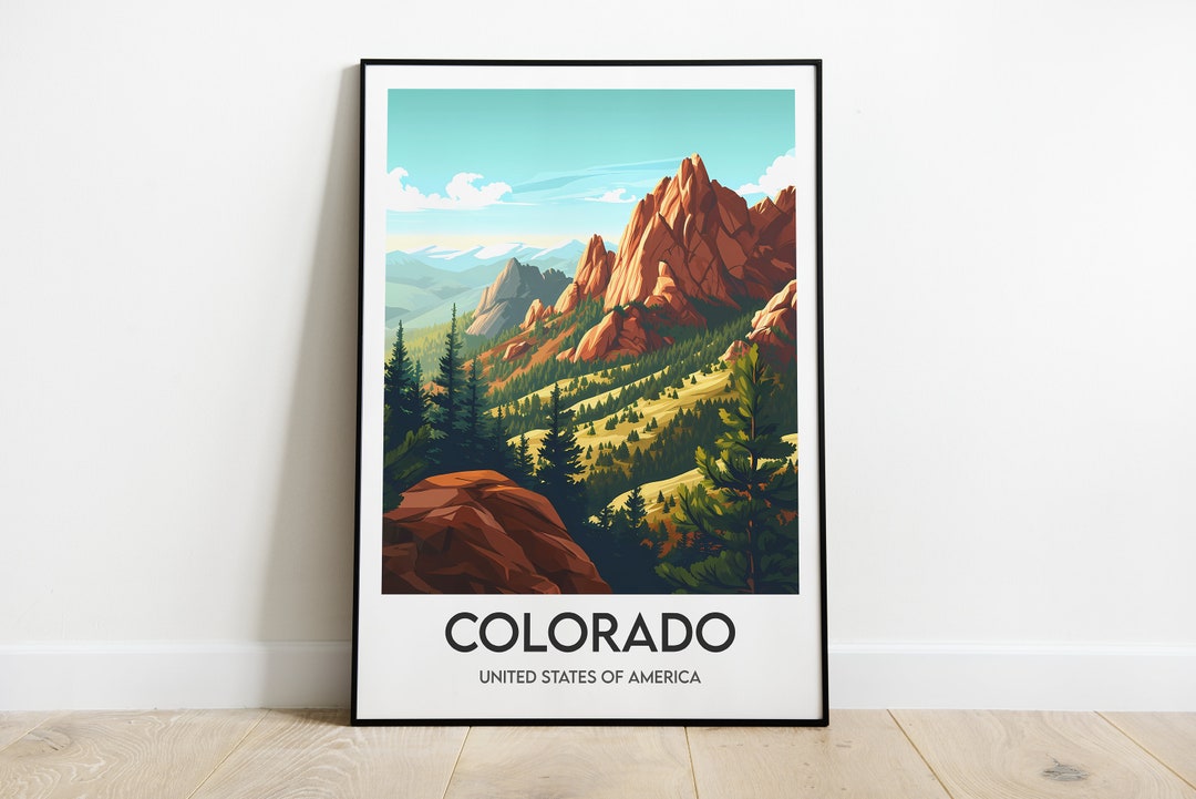 Colorado Poster Colorado Travel Poster Tourism Poster United States ...