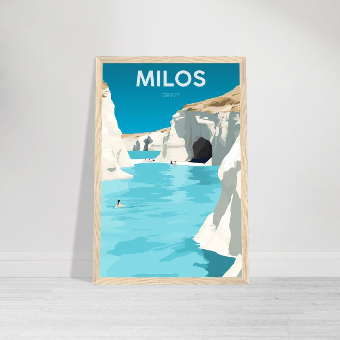 MILOS POSTER Minimalist Travel Poster Home Decor Greece - Etsy