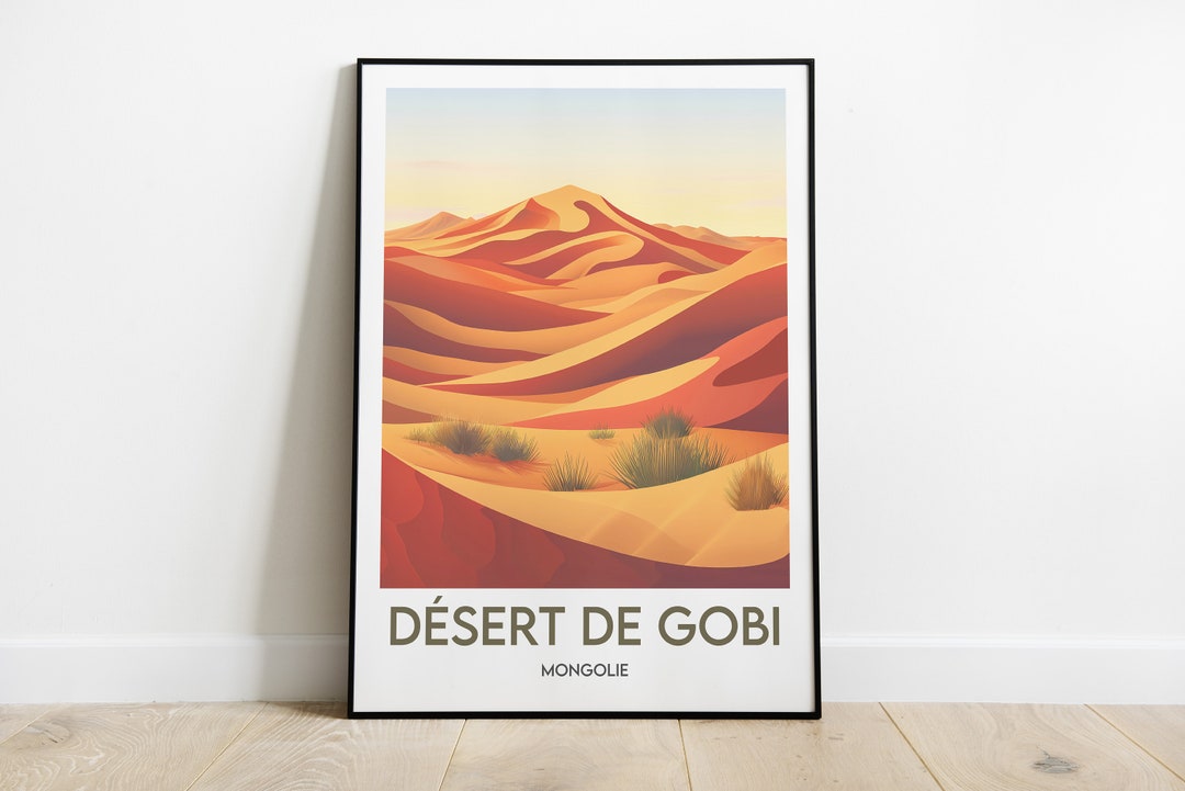 Gobi Desert | Mongolia | Desert Poster | Travel Poster | Travel Gift ...