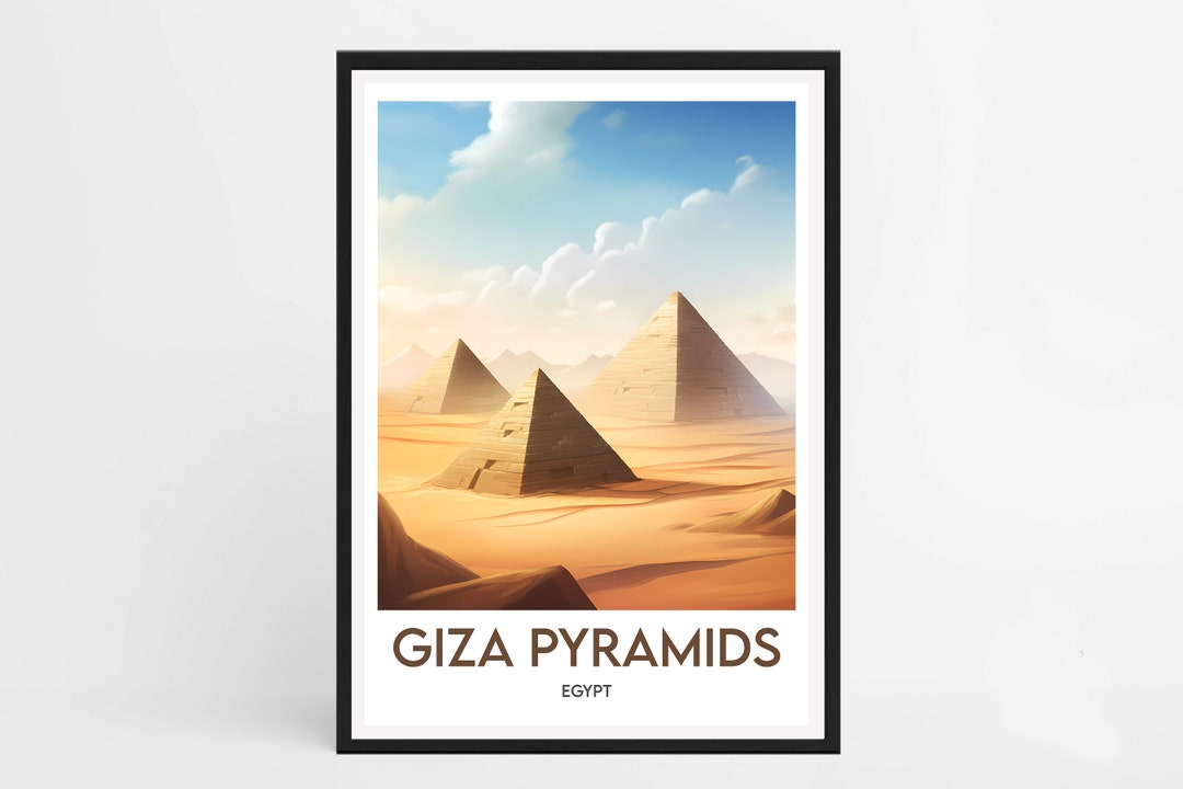 Giza Poster Minimalist Travel Poster Interior Decoration Egypt Poster ...