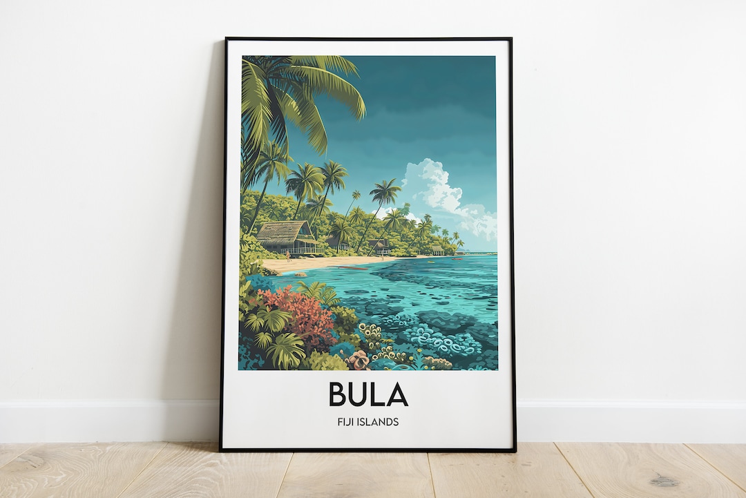 Bula, Fiji Islands, Poster, Illustration Artwork - Etsy