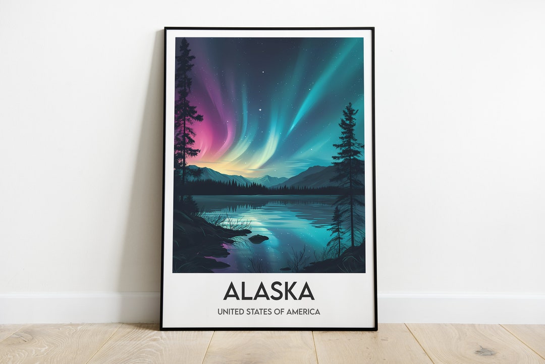 Alaska Poster - Alaska Travel Poster - Tourism Poster - Home Decor ...