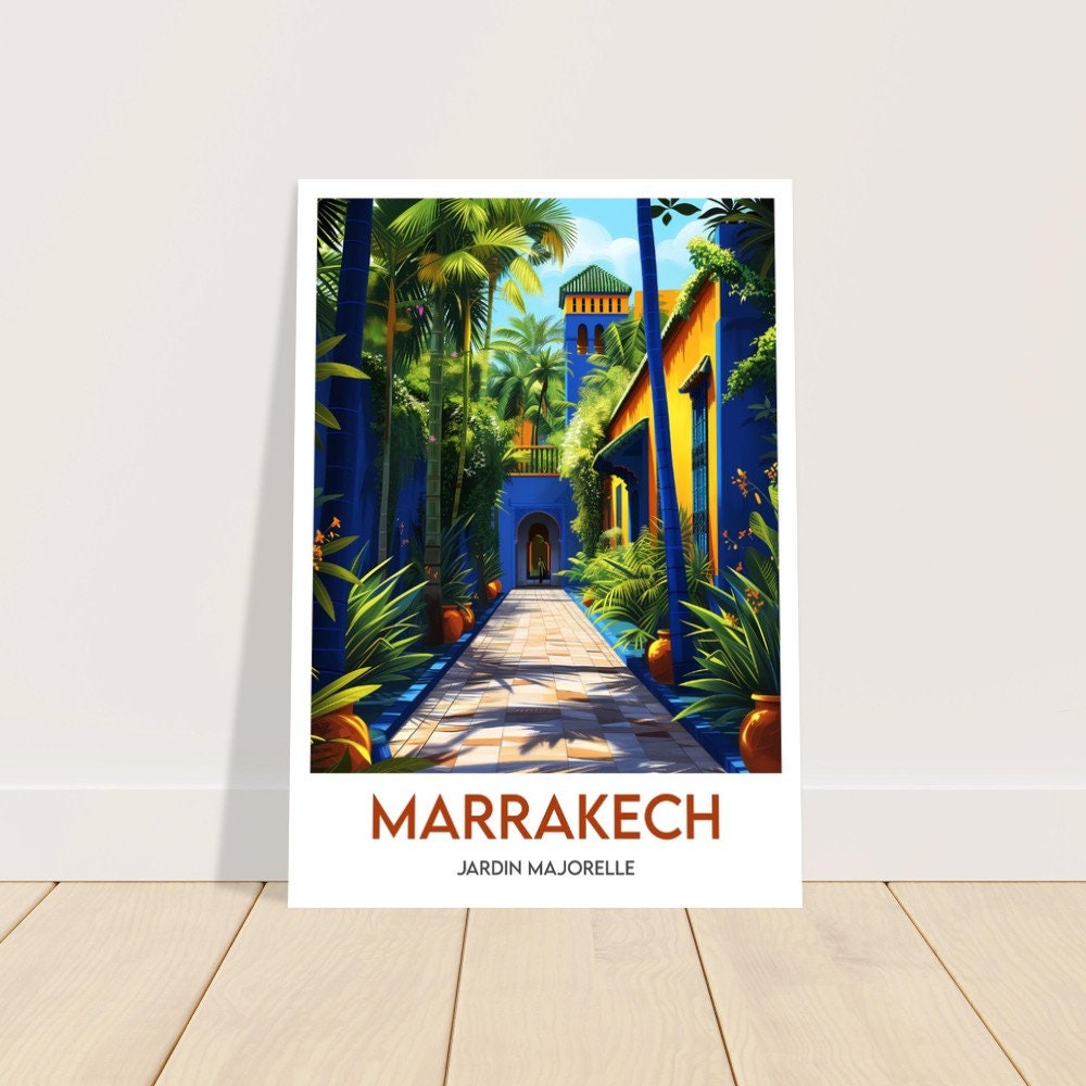 Marrakech Poster Marrakech Travel Poster Morocco Poster Marrakech Wall ...