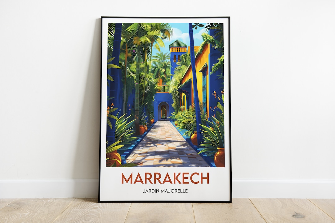 Marrakech Poster - Marrakech Travel Poster - Morocco Poster - Marrakech ...