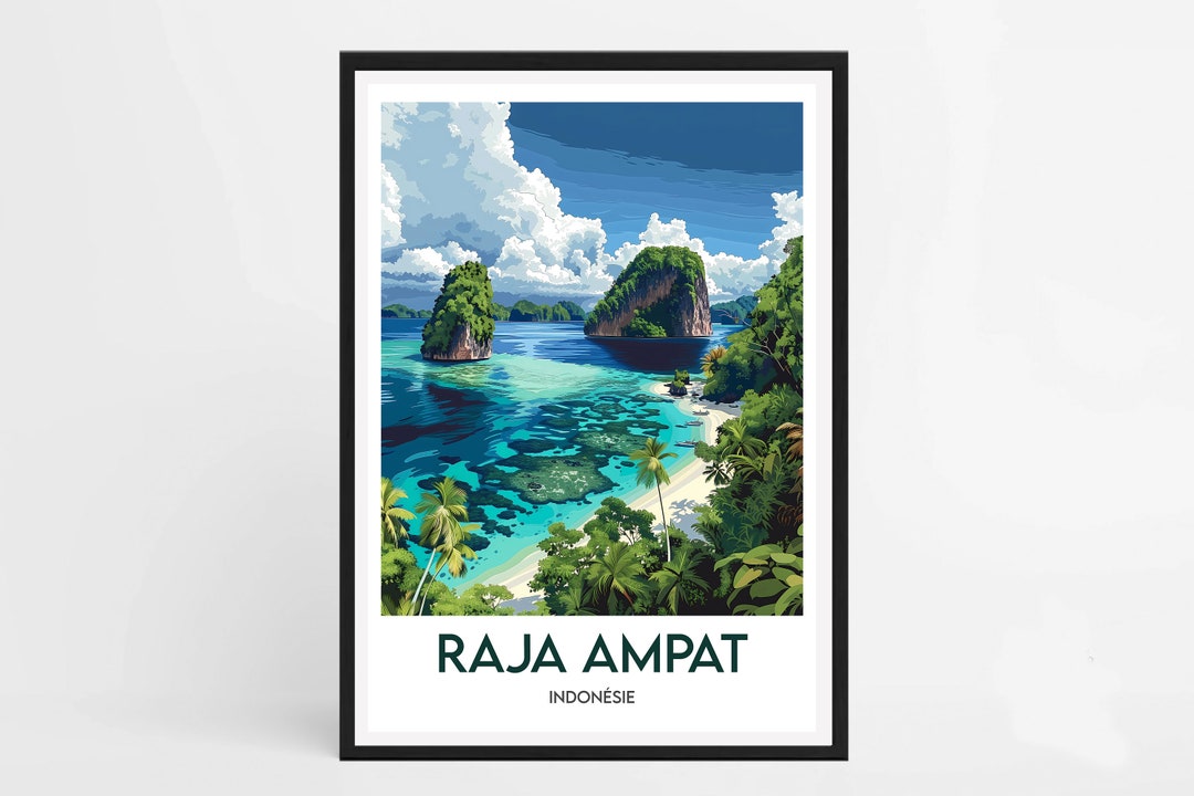 Raja Ampat Poster, Indonesia Travel Poster - Etsy