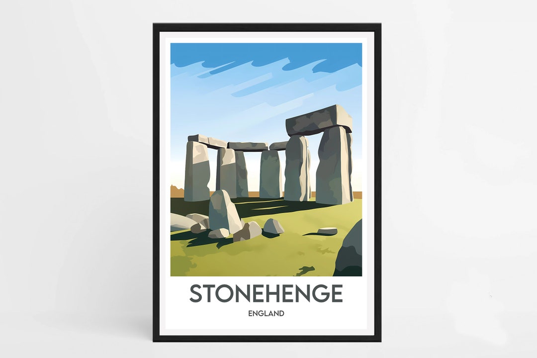 Stonehenge Poster Minimalist Wall Art Historical Monument Illustration ...
