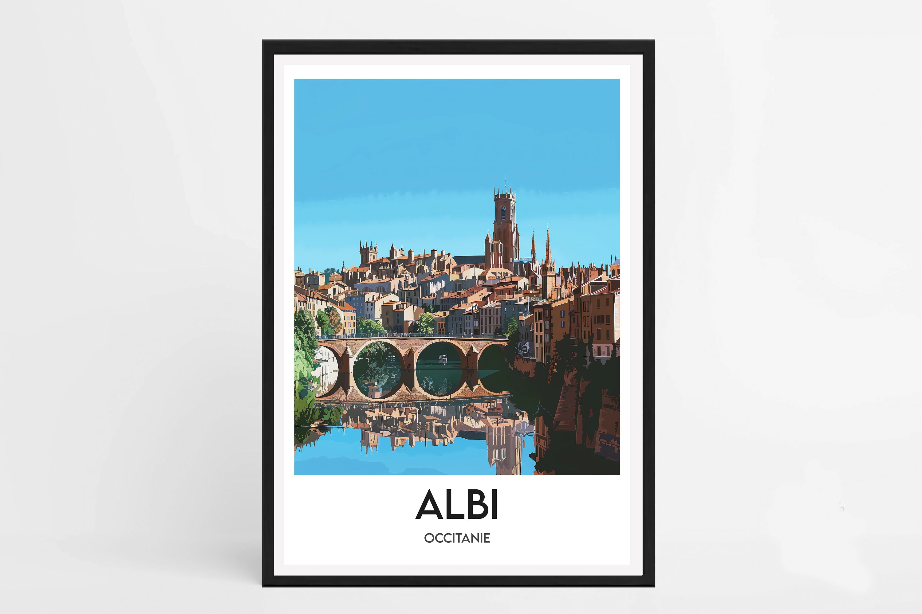 Albi-Plakat Albi-Reiseplakat Frankreich-Plakat Albi-Wanddekoration ...
