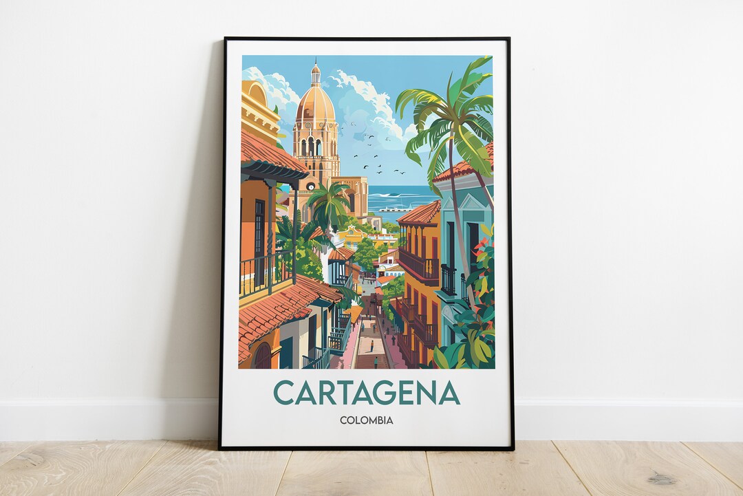 Cartagena Poster, Colombia Print, Cartagena Frame, Colombia Travel ...