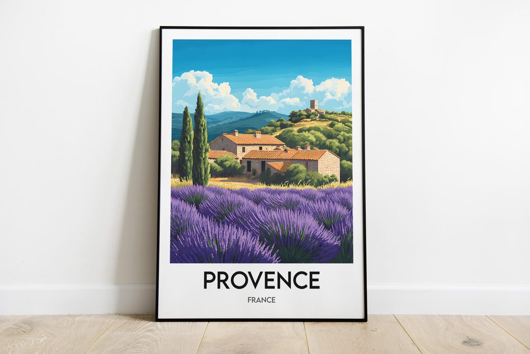 Provence Poster - Travel Poster - Southern France Landscape - Lavender ...