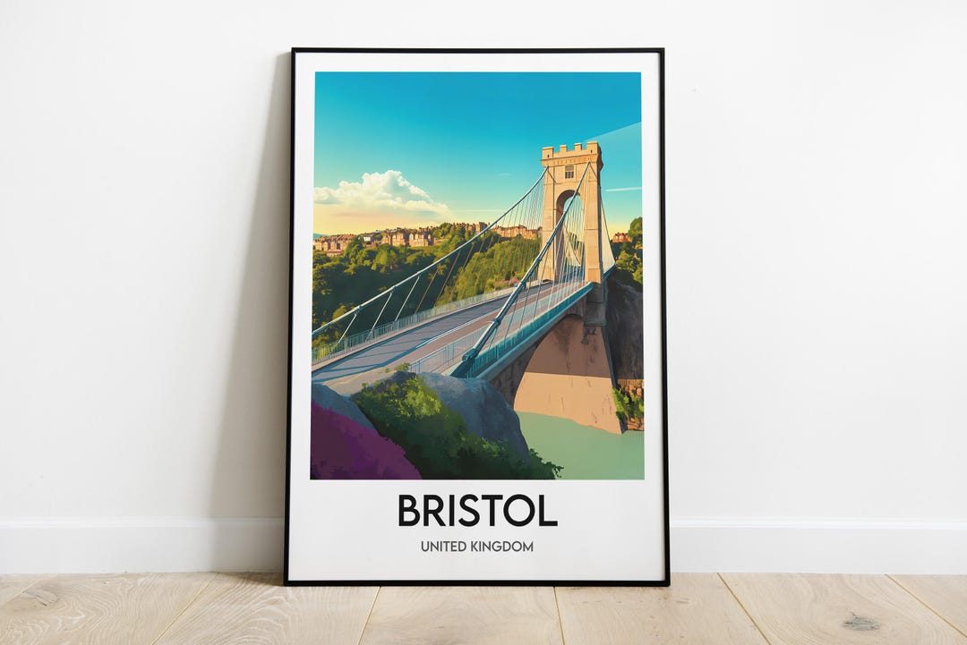 Bristol Poster - Clifton Suspension Bridge | England UK Poster ...