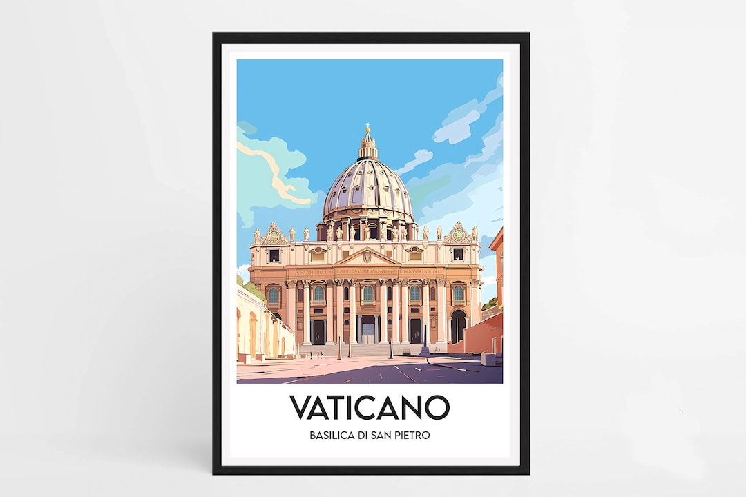Vatican Poster Vatican Travel Poster Illustration Vatican State of the ...