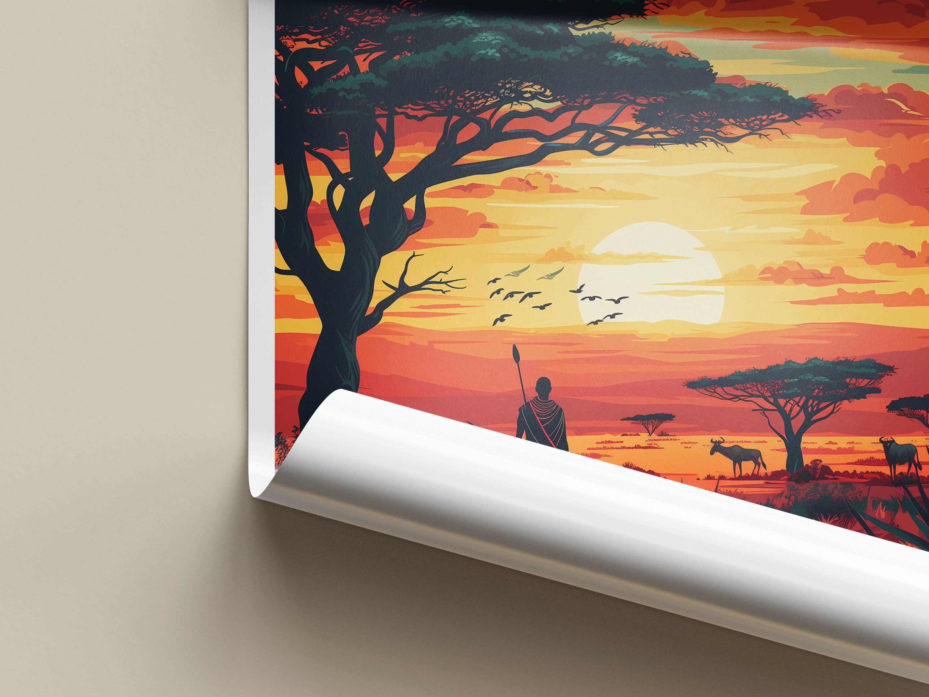 Maasai Mara Poster Kenya Print Maasai Mara Frame Kenya Frame - Etsy