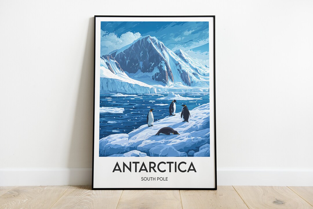Antarctica Poster - Antarctica Travel Poster - Home Decor - Antarctica ...