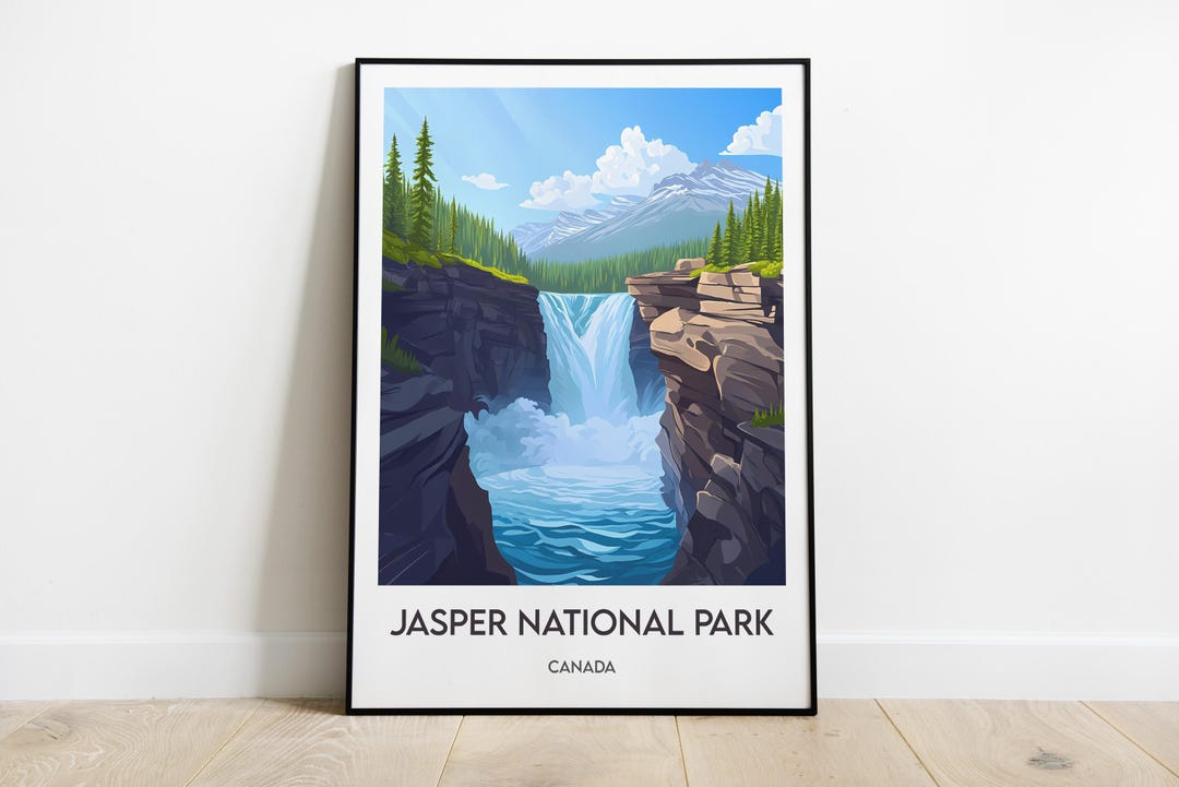Jasper National Park Poster - Jasper Print - Canada Travel Poster - Etsy