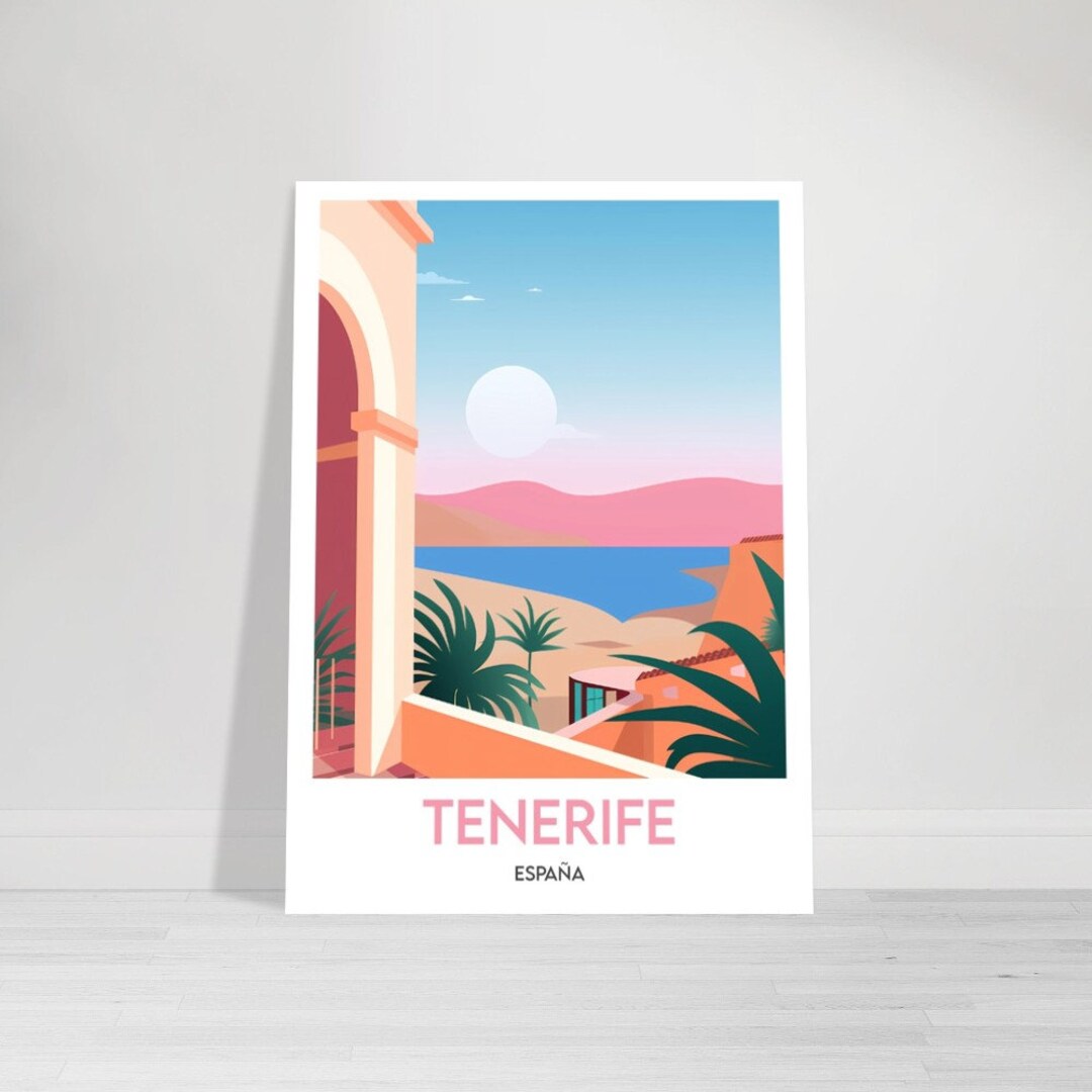 TENERIFE POSTER Minimalist Travel Poster Home Decor - Etsy