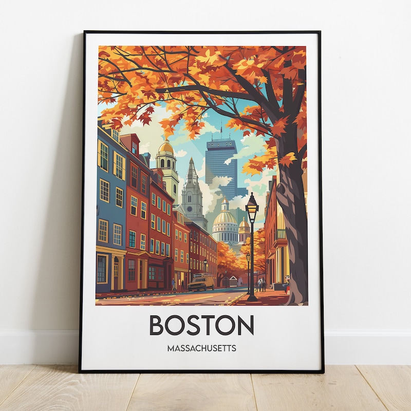 Boston Art Print - Etsy