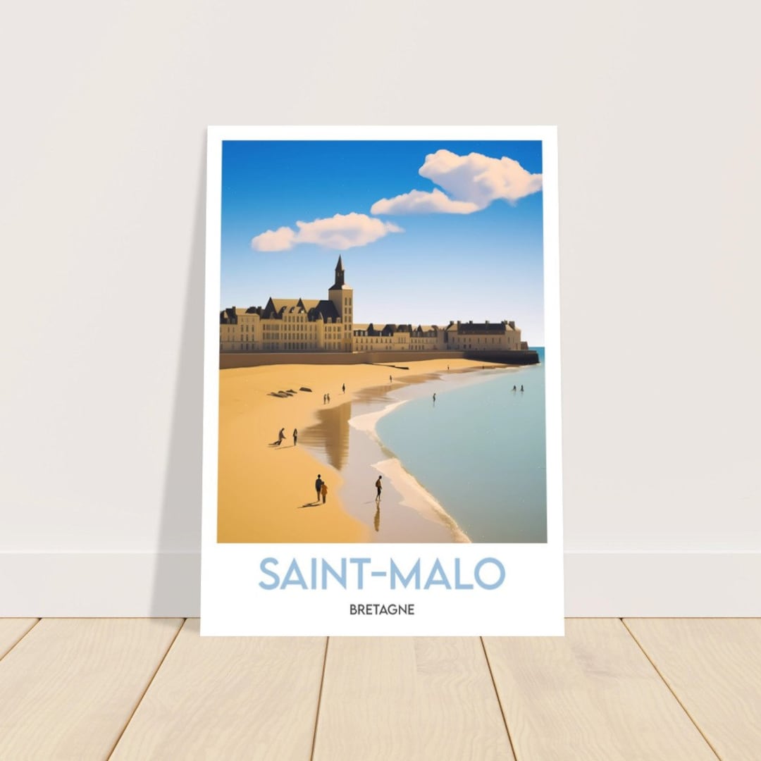 Saint-malo Poster Minimalist Illustration of Saint-malo - Etsy