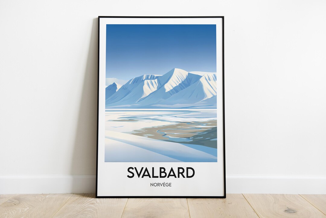 Svalbard Norway Poster | Arctic Glaciers and Fjords | Digital Download ...
