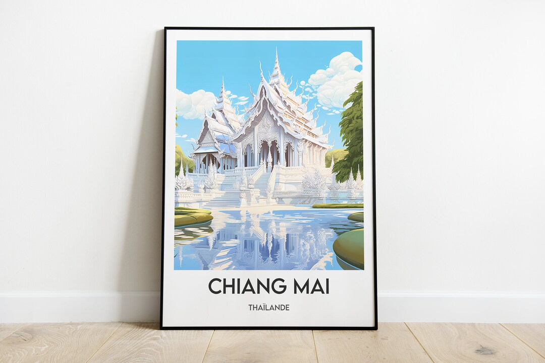 Chiang Mai Poster Minimalist Travel Poster Interior Decoration Thailand ...