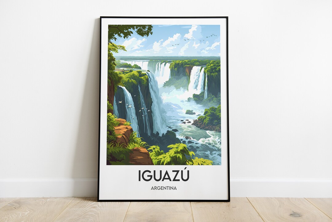 Iguazu, Argentina, Travel Poster, World Print, Waterfalls - Etsy