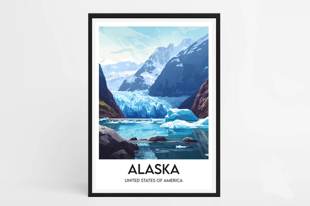 Alaska Poster Alaska Travel Poster Alaska Tourism Poster Interior ...