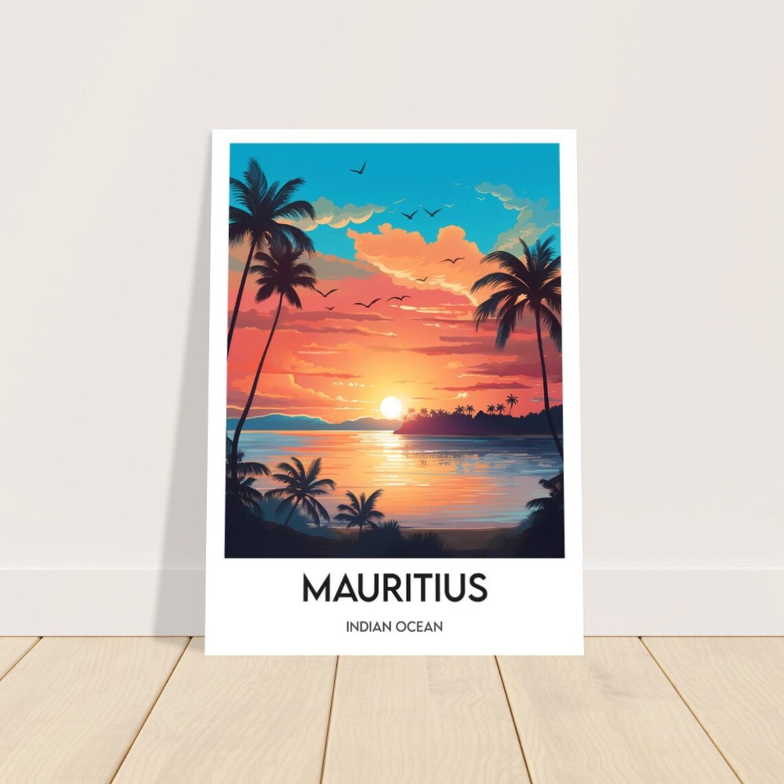 MAURITIUS ISLAND POSTER Minimalist Travel Poster Interior Decoration ...