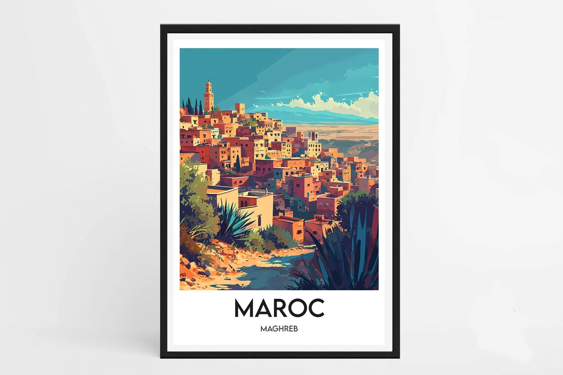 Morocco Poster Morocco Travel Poster Tourism Poster Interior Decoration ...