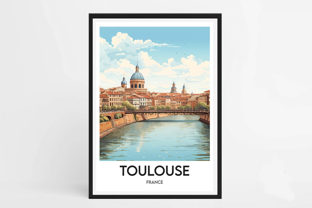 TOULOUSE POSTER Minimalist Travel Poster Interior Decoration Toulouse ...