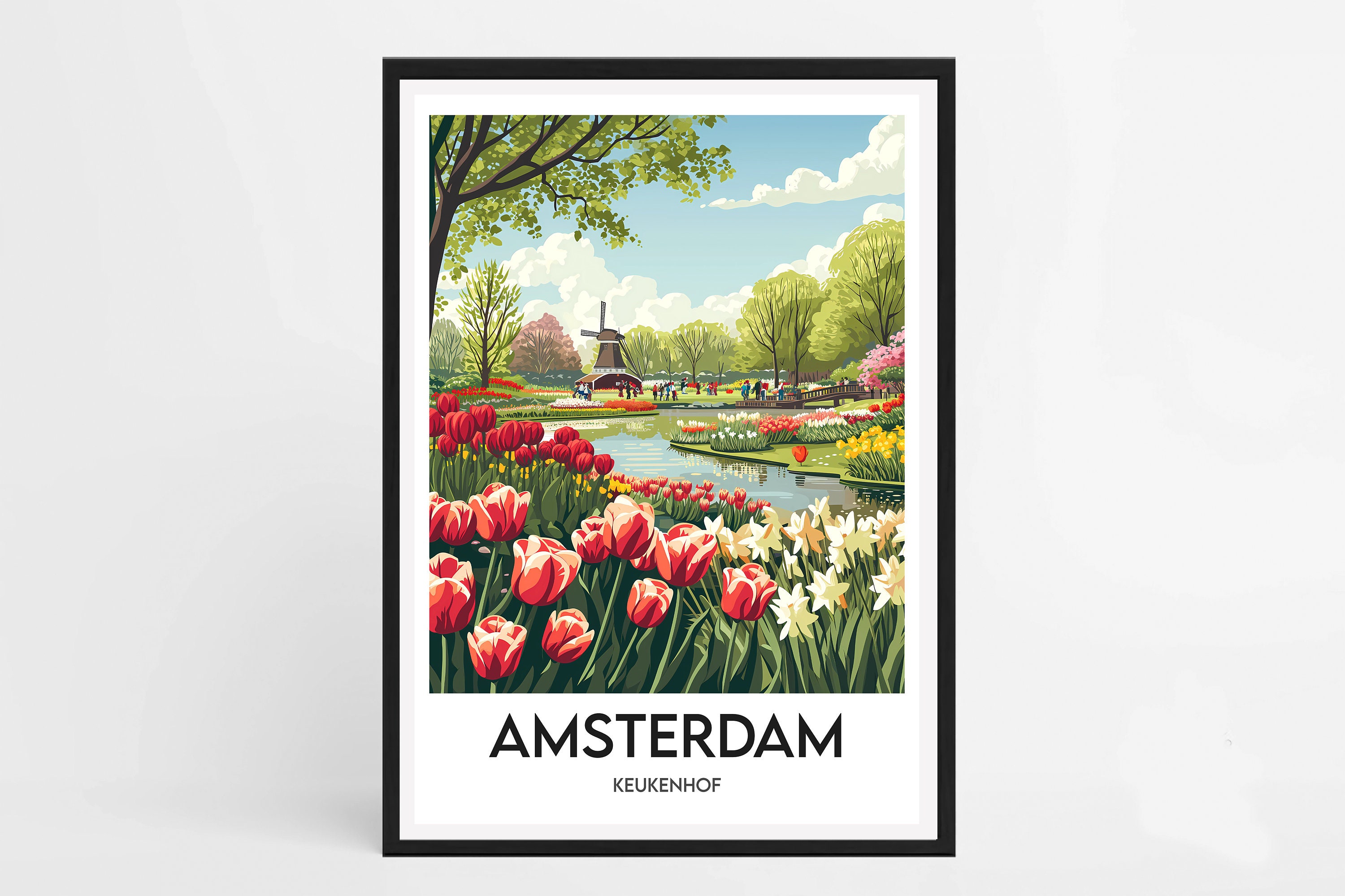 Amsterdam Poster Amsterdam Travel Poster Interior Decoration Amsterdam ...