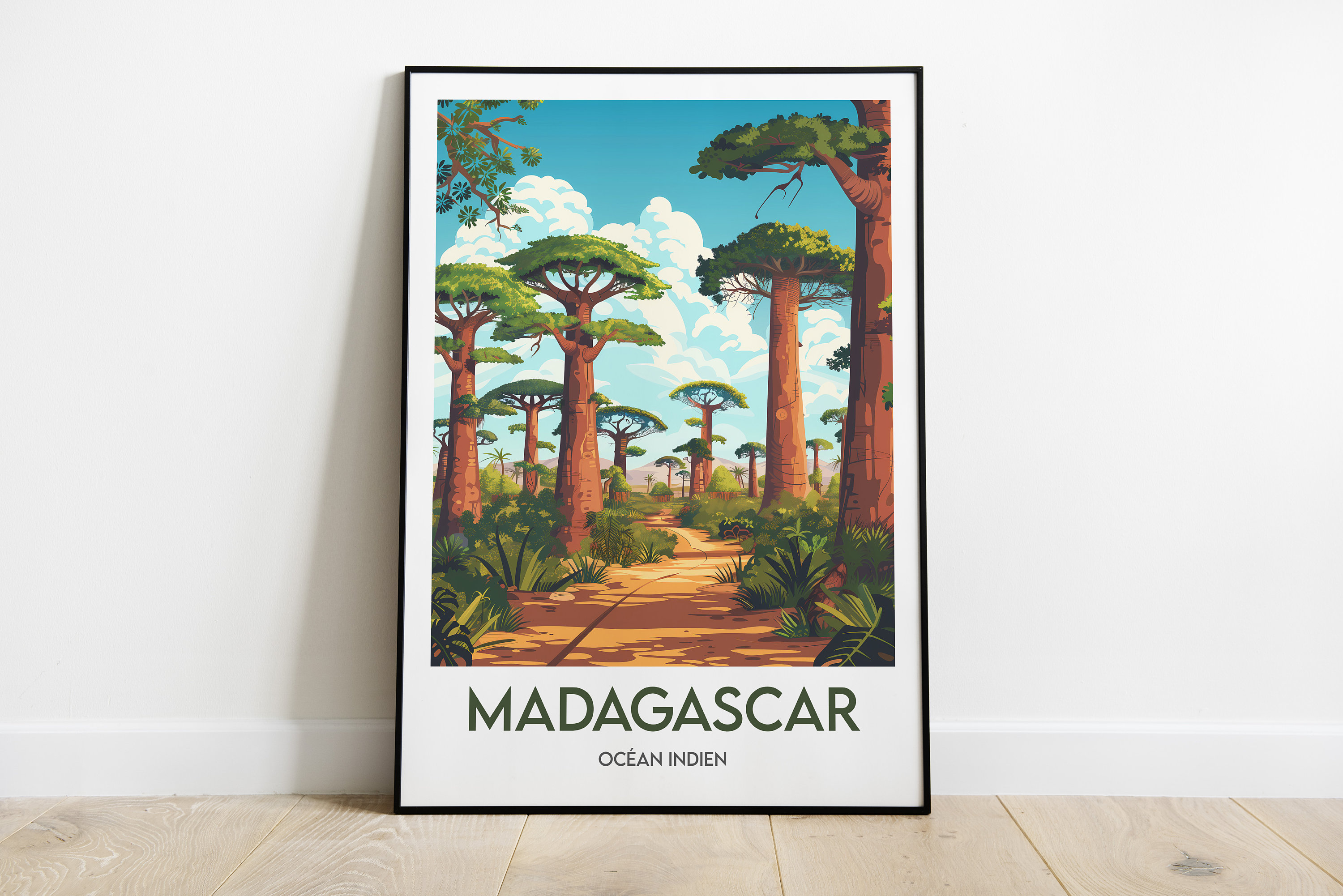 Madagascar Poster Baobabs Madagascar Print - Etsy
