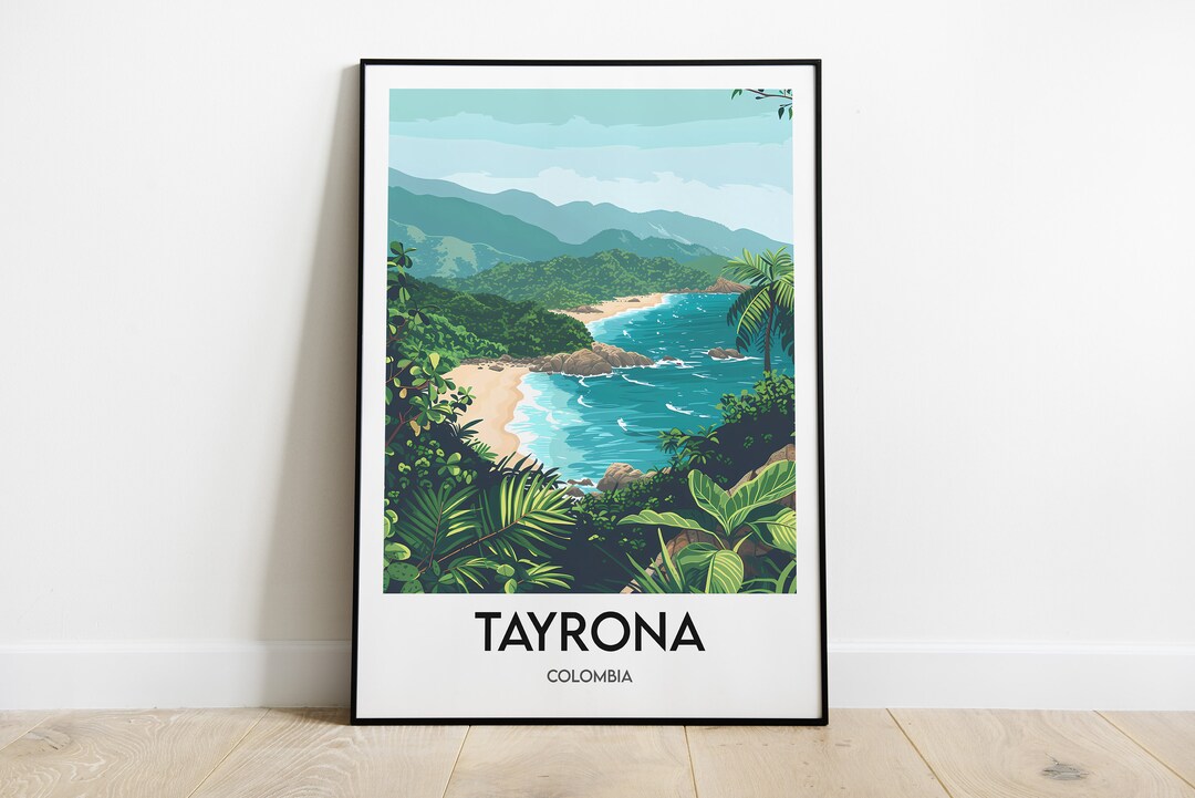 Tayrona Poster, Colombia Print, Tayrona Frame, Colombia Frame - Etsy